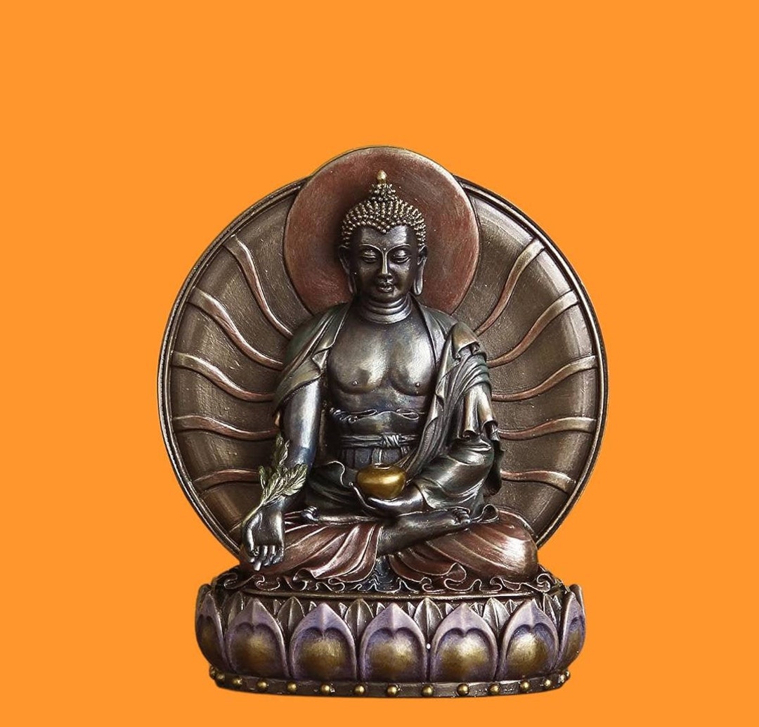 Buddha Statue.27cm Buddha Figurine Lord Buddha Idol, Bronze Buddha ...