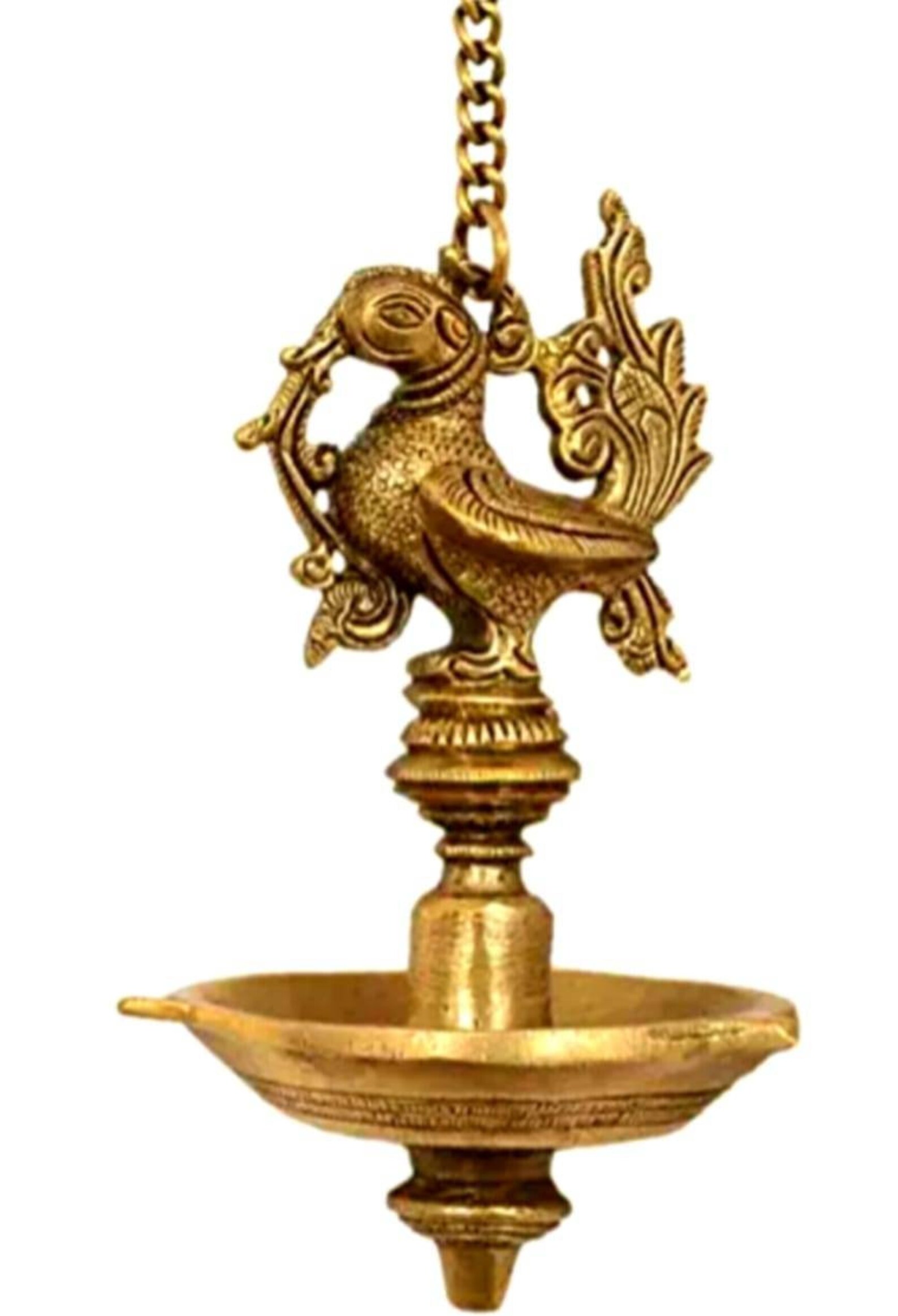 Brass Peacock Shape Diya Home Temple Oil Lamp Indian Diya - Etsy