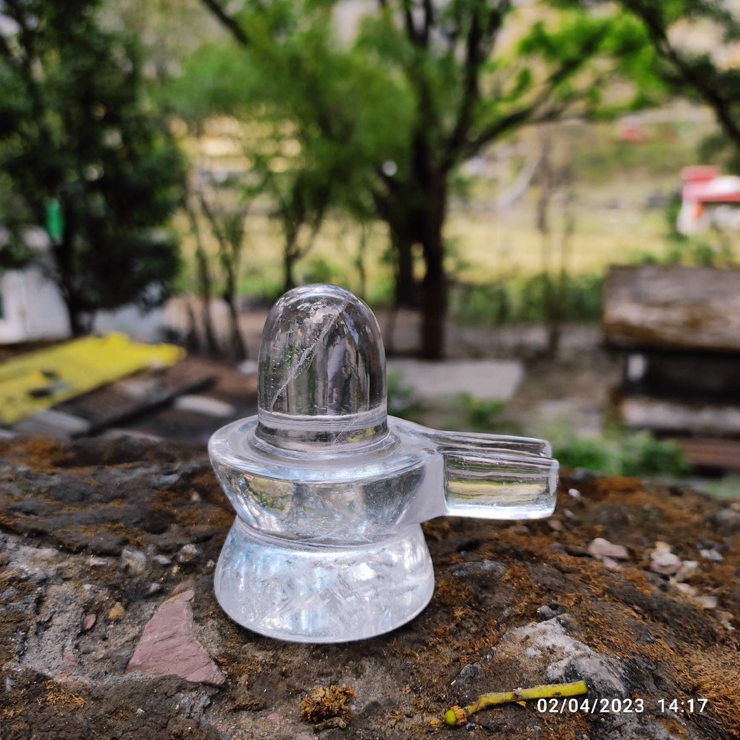 100% Pure Sphatik Crystal Quartz Shivling Religious Shiva Ling ...
