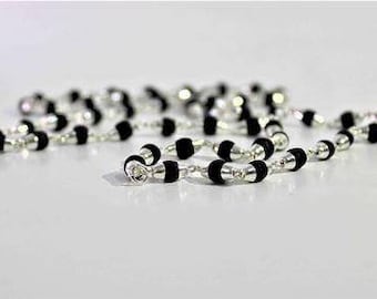 Original Black Tulsi basil Mala With Pure Silver Caps/black Tulsi ...