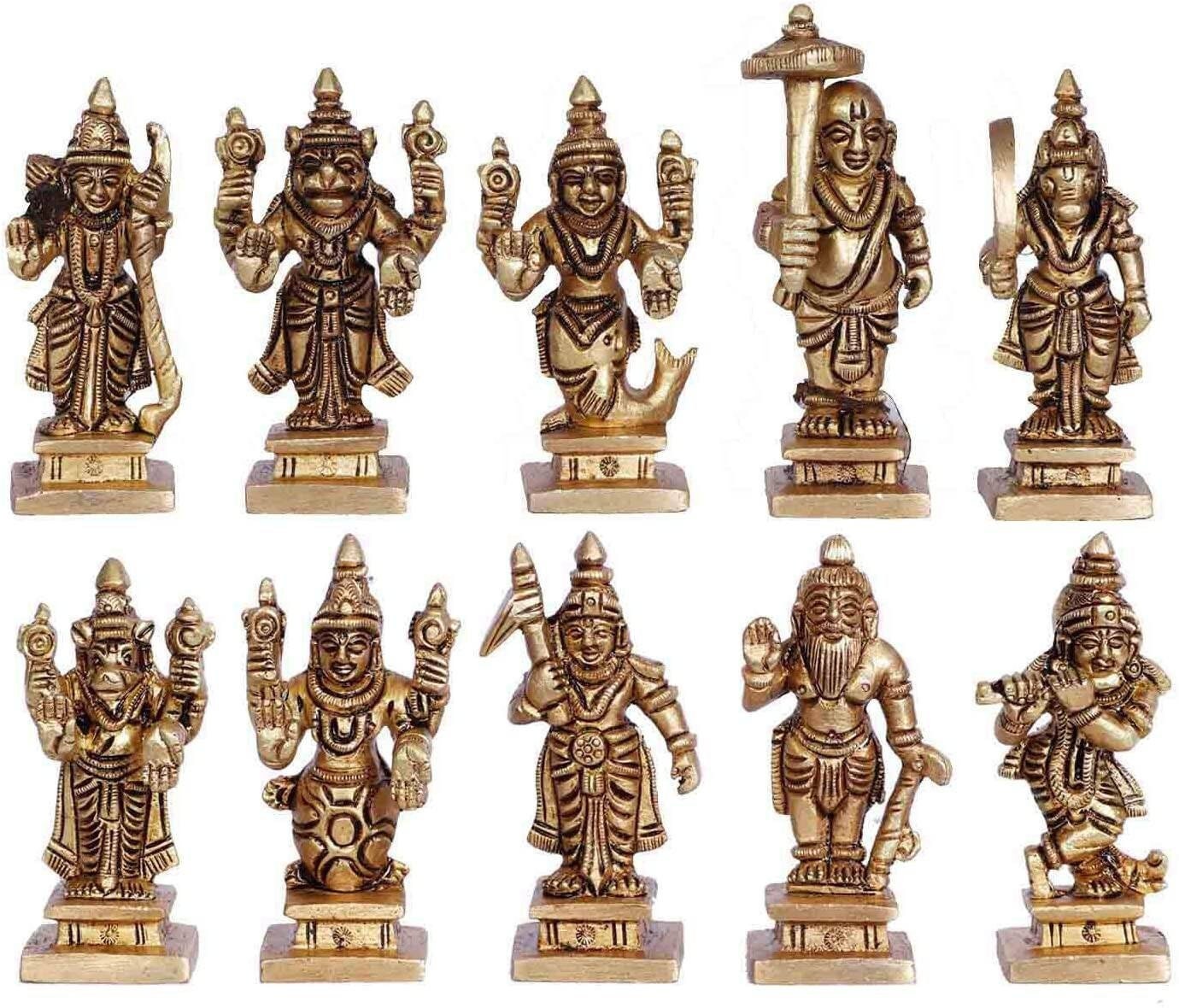 Vishnu Dashavatar Set Brass Handmadebset of Ten Incarnations - Etsy