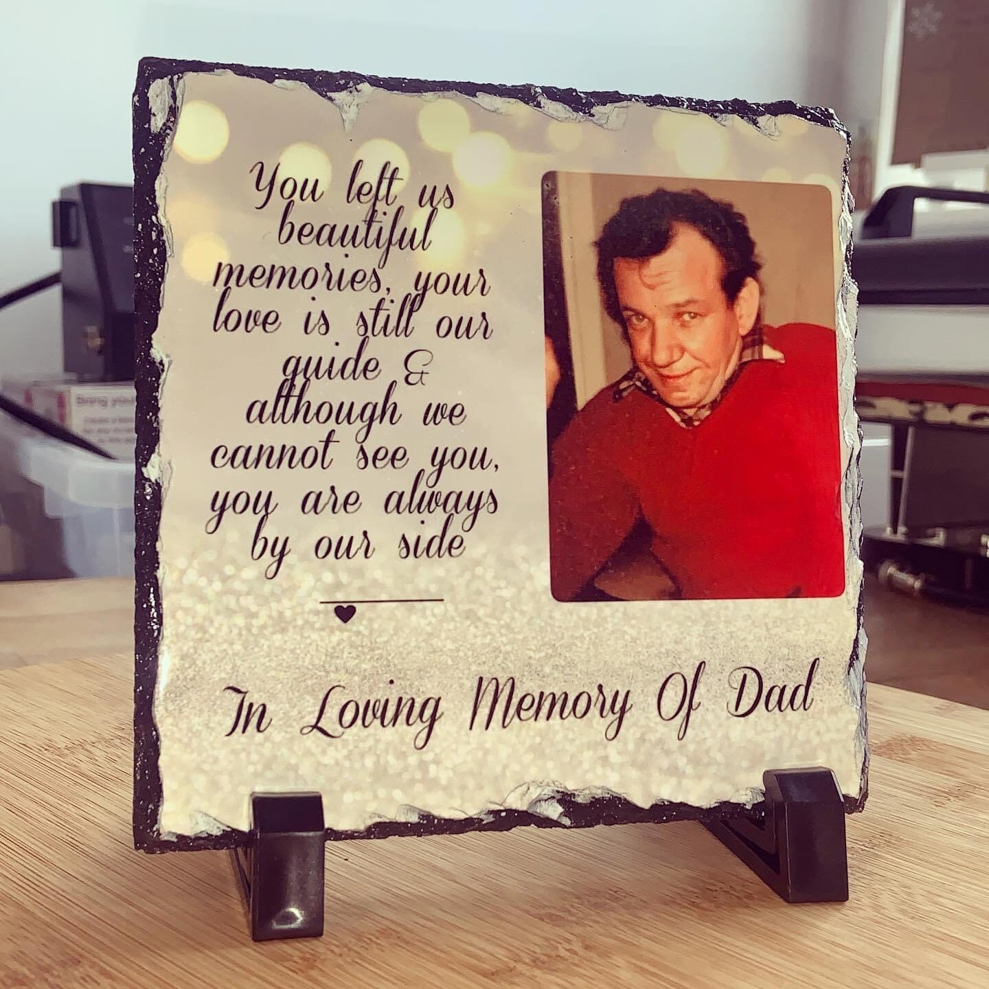 Remembrance Photo Slate in Loving Memory Poem Slate - Etsy Canada