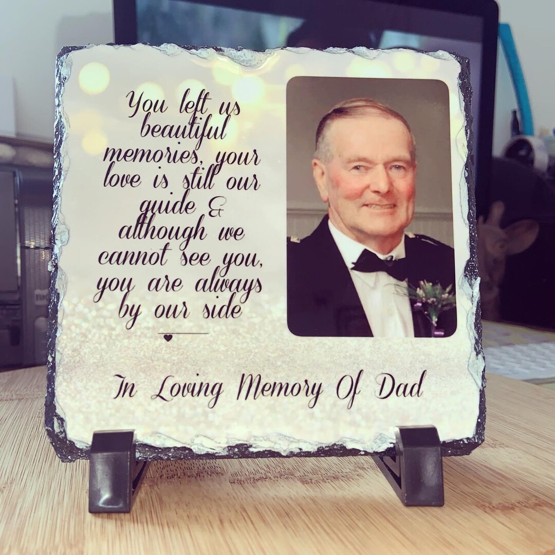 Remembrance Photo Slate in Loving Memory Poem Slate - Etsy Canada