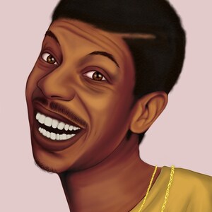 Custom African American Character, Cartoon Portrait From Photo, Digital ...