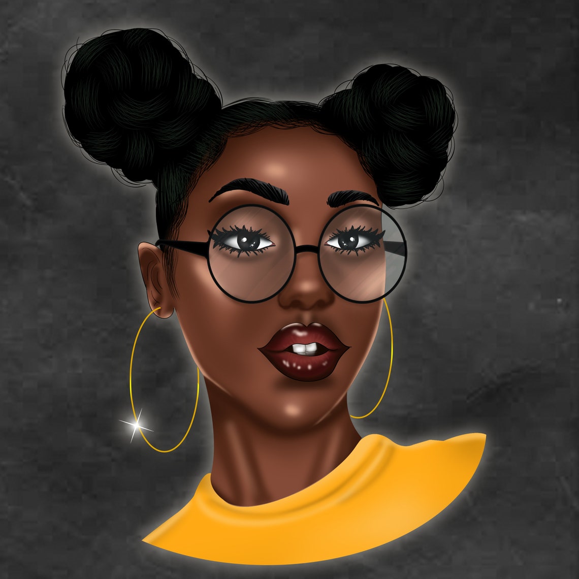Custom African American Character, Cartoon Portrait From Photo, Digital ...