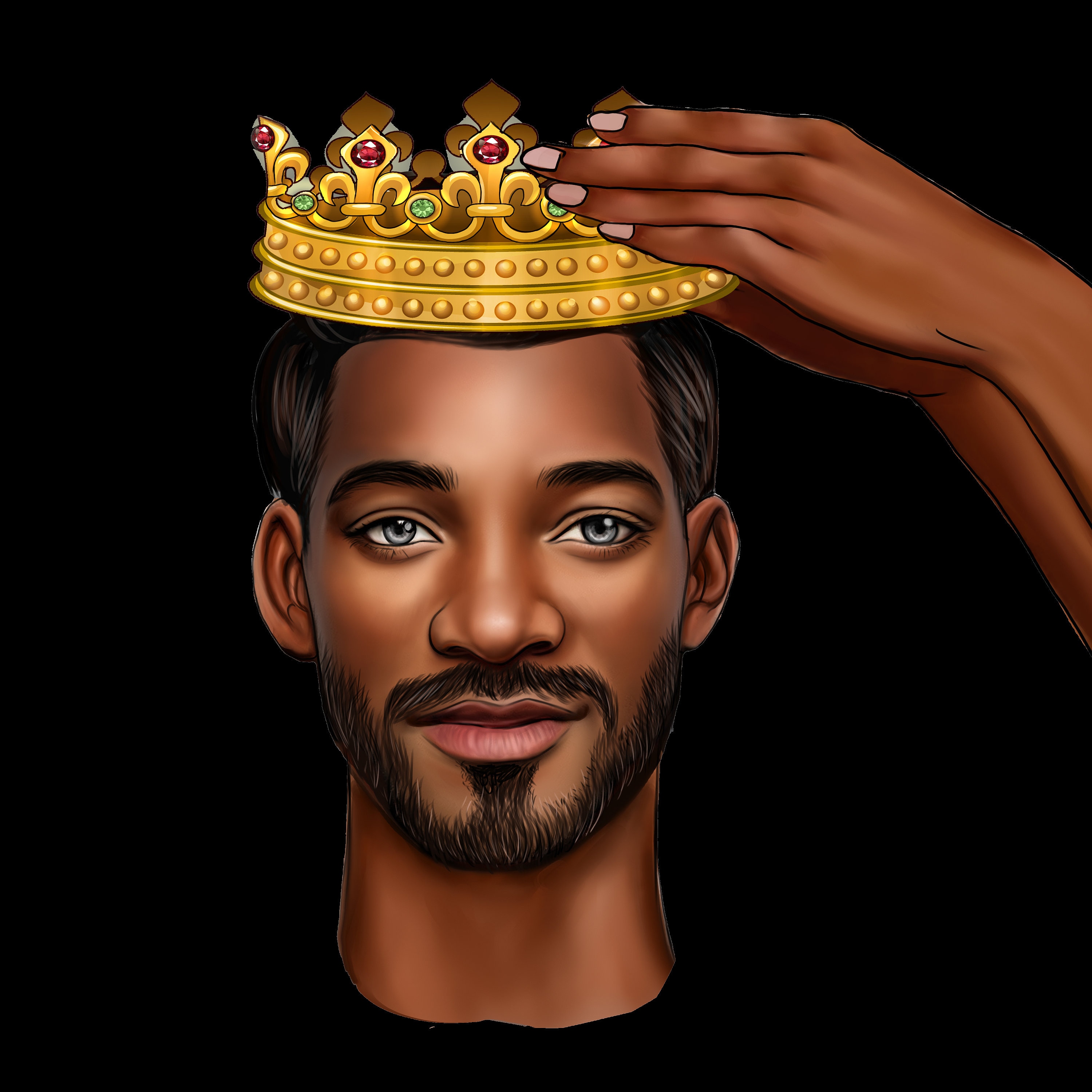 Custom African American Character, Cartoon Portrait From Photo, Digital ...