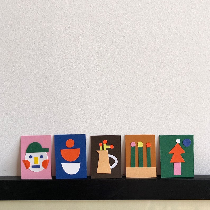 Homemade Limited Edition Mini Collage Pack of Five - Etsy New Zealand