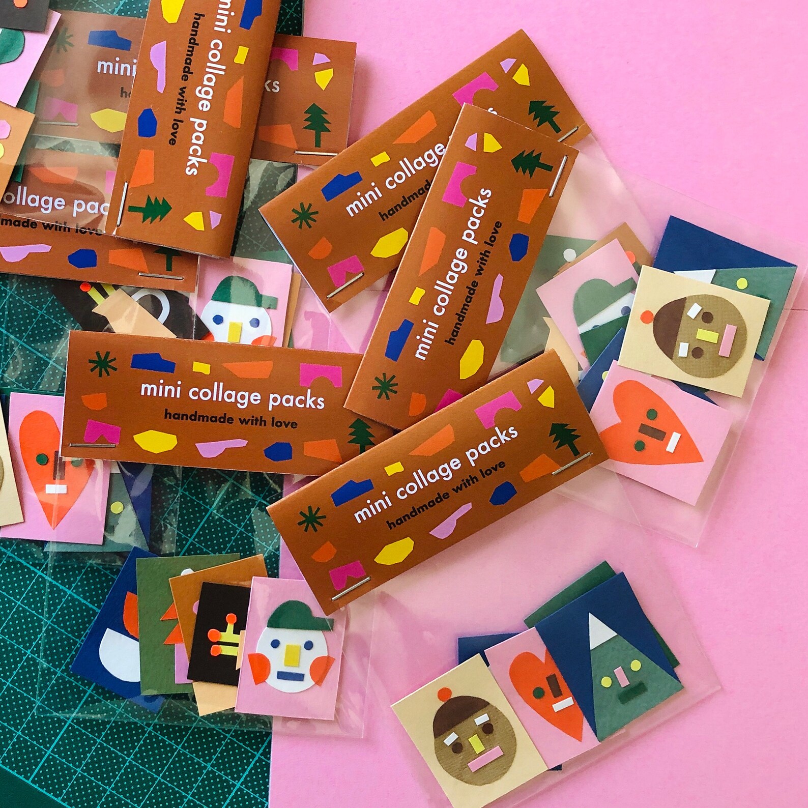 Homemade Limited Edition Mini Collage Pack of Five - Etsy New Zealand