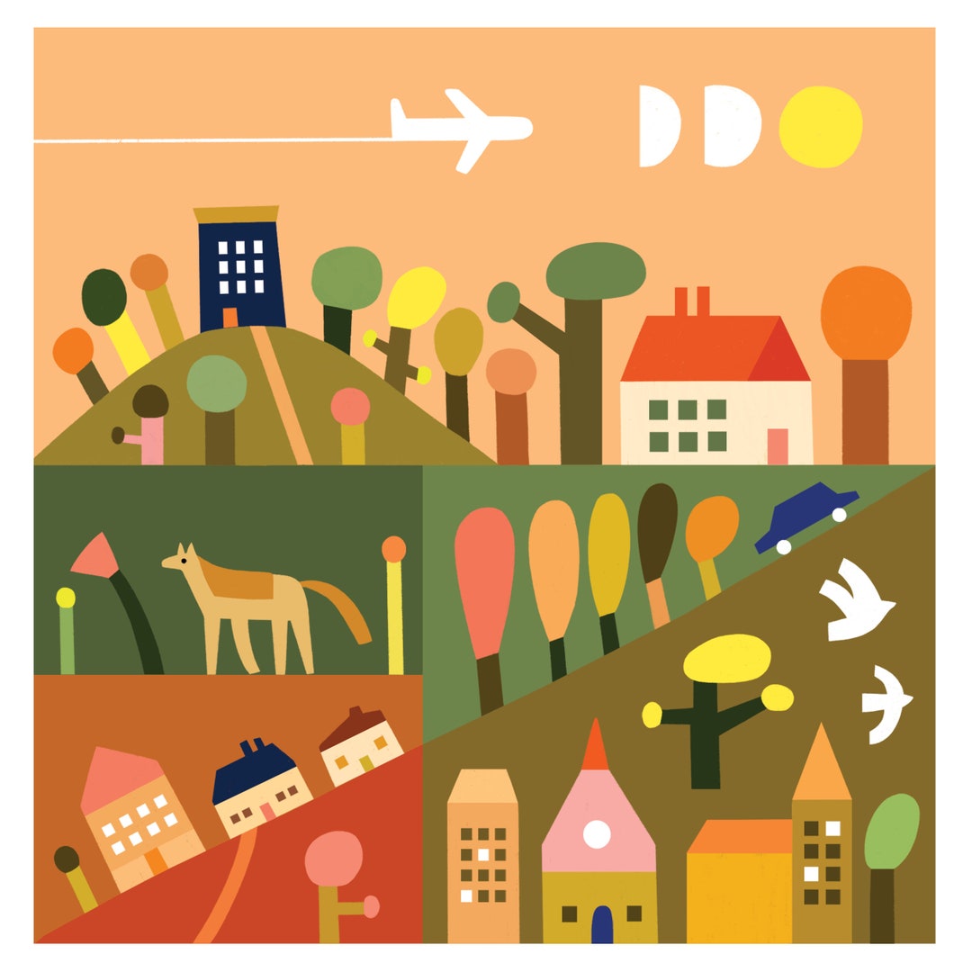 Village Mini Print - Etsy