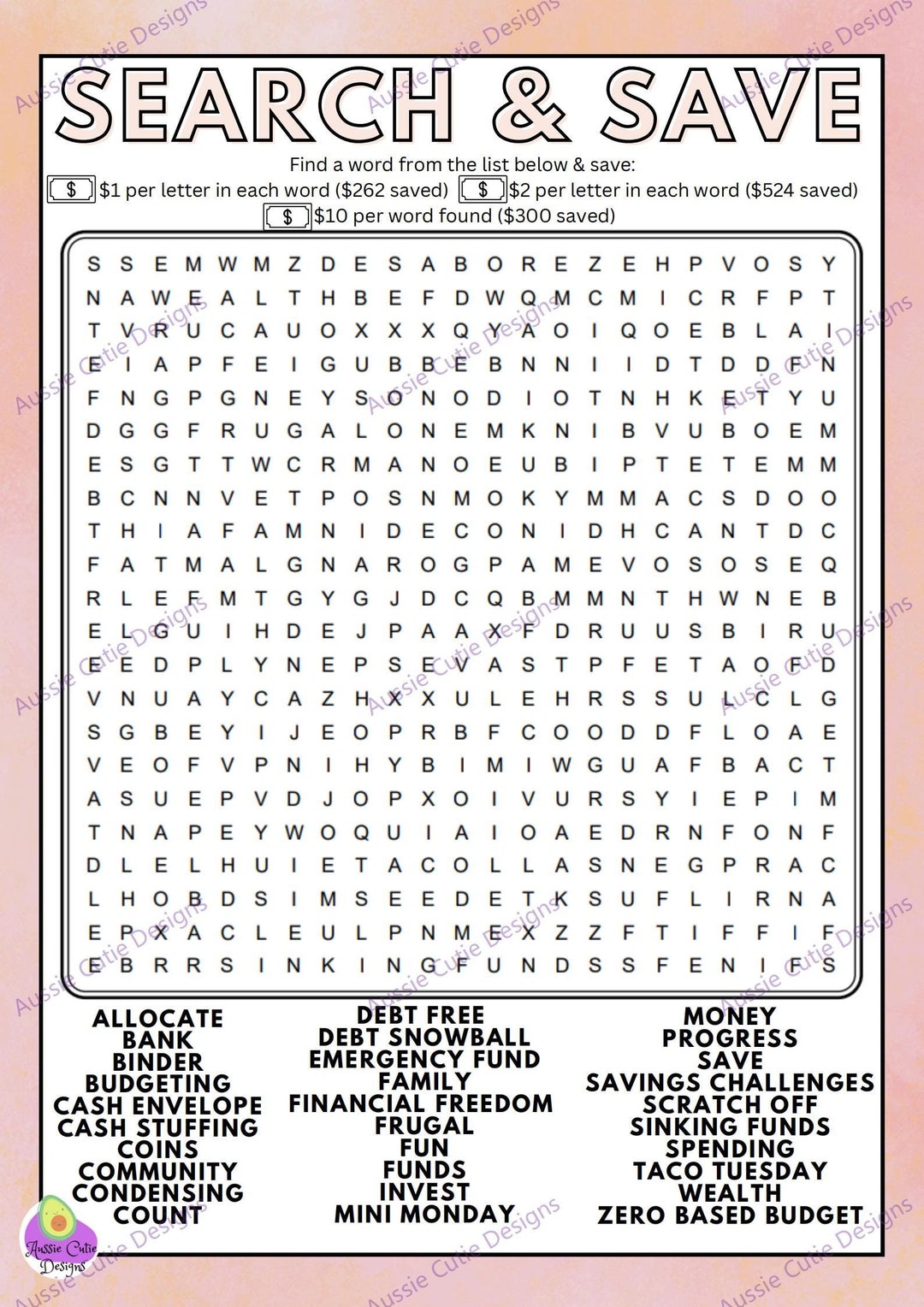 Word Search & Save - Etsy