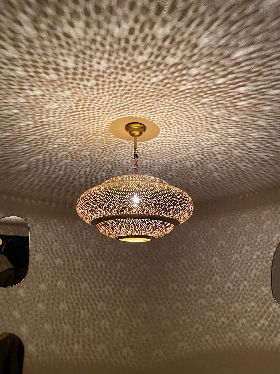 Moroccan Brass Pendant Light, Pendant Light, Brass Pendant Light ...