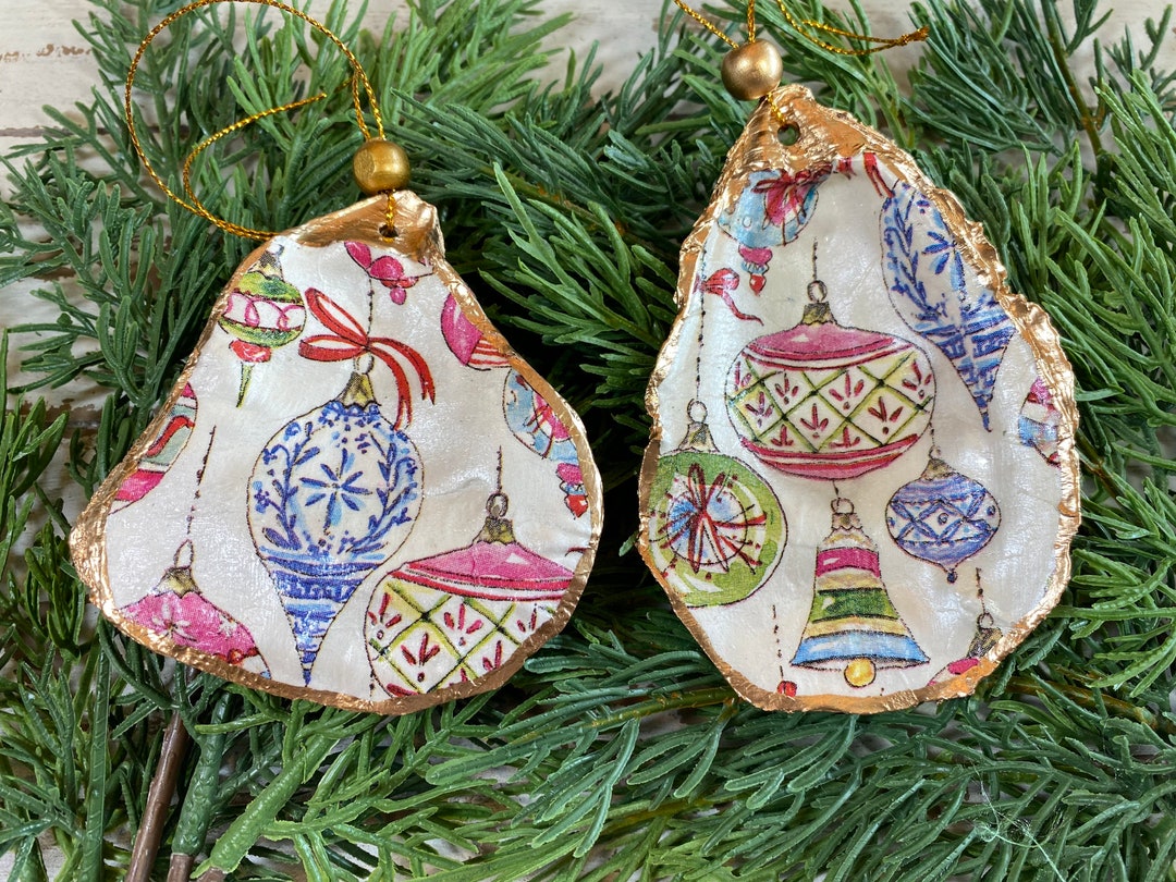 Oyster Shell Christmas Ornamentsoyster Shell Ornament Shell Christmas ...