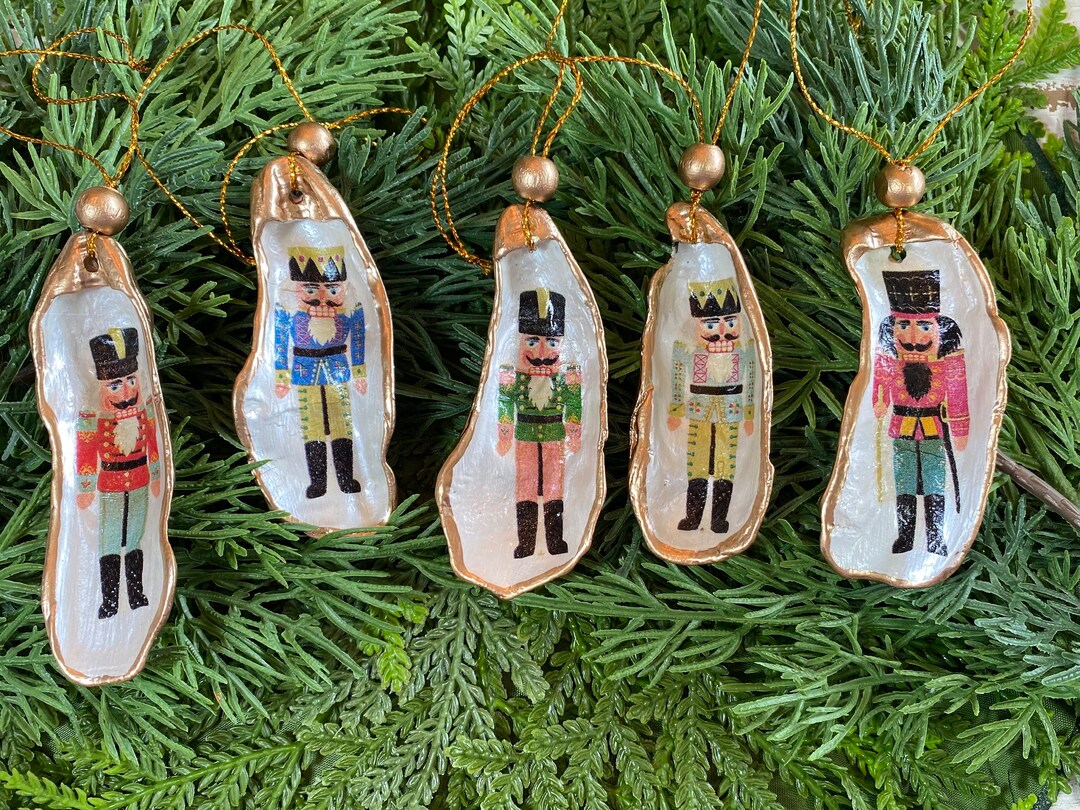 Oyster Shell Nutcracker Collection *oyster Shell Ornament* Shell ...