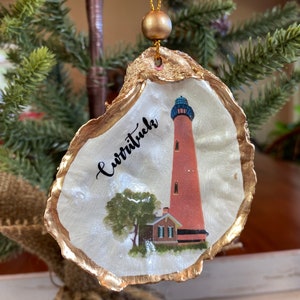 Gold Gilded Oyster Shell Ornaments With Decoupage North Carolina ...