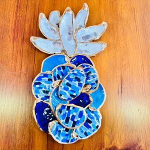 Oyster Shell Pineapple Wall Art * Pineapple * Pineapple Decor * Coastal Pineapple * Coastal Wall ...