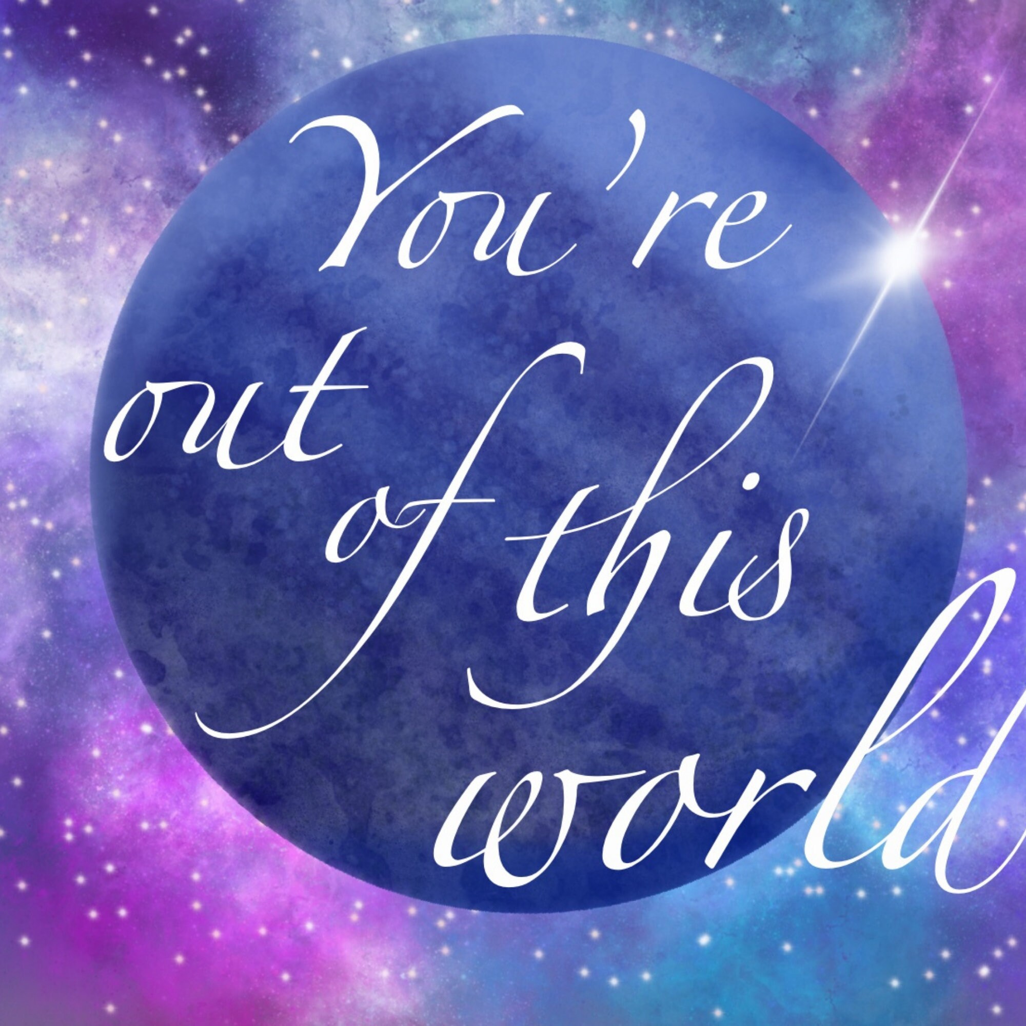 Space themed postcards cute sayings digital downloads | Etsy