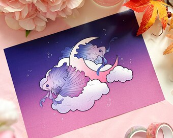 Moon Fish Art - Etsy