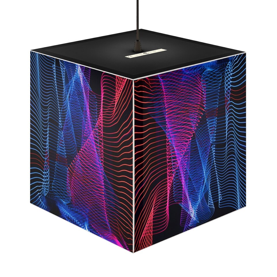 Living Holograms Cube Lamp Colorful Multicolor Cool Lantern Abstract ...