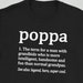 Poppa Shirt Poppa Definition Shirt Poppa Grandpa Fathers Day Gift Poppa ...