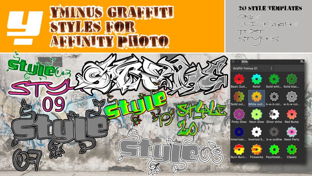 Affinity Graffiti Styles for Text and Shapes photo, Designer, Publisher ...