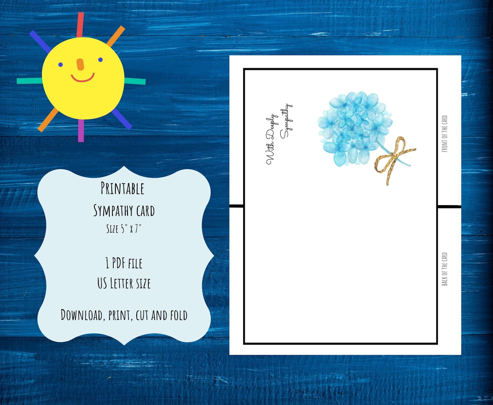 Printable Sympathy Card, Sad Card, Condolence Card, Funeral Card for ...