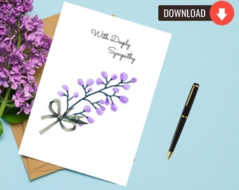Printable Sympathy Card, Sad Card, Condolence Card, Funeral Card for ...