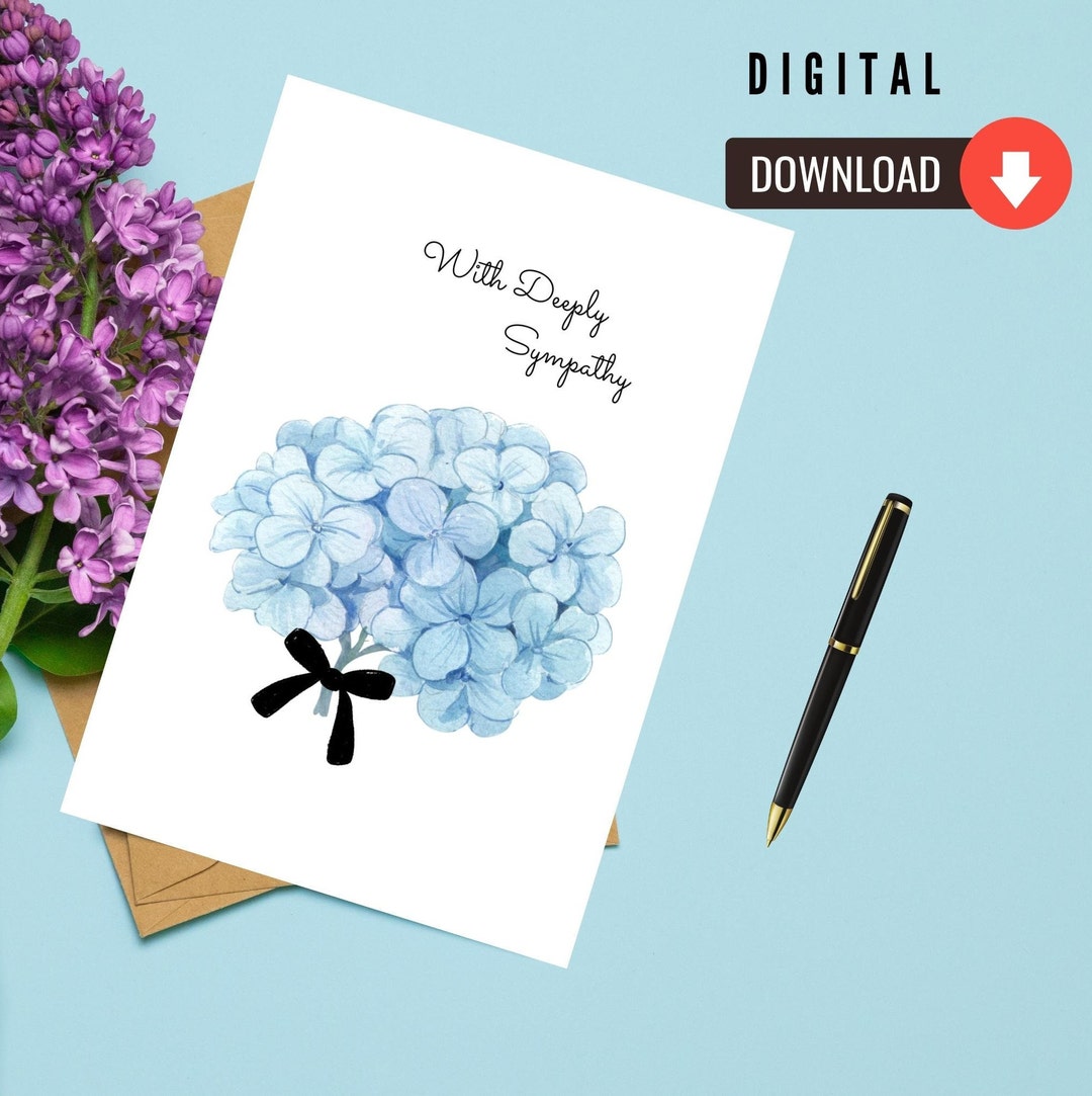 Printable Sympathy Card Sad Card Condolence Card Funeral - Etsy UK
