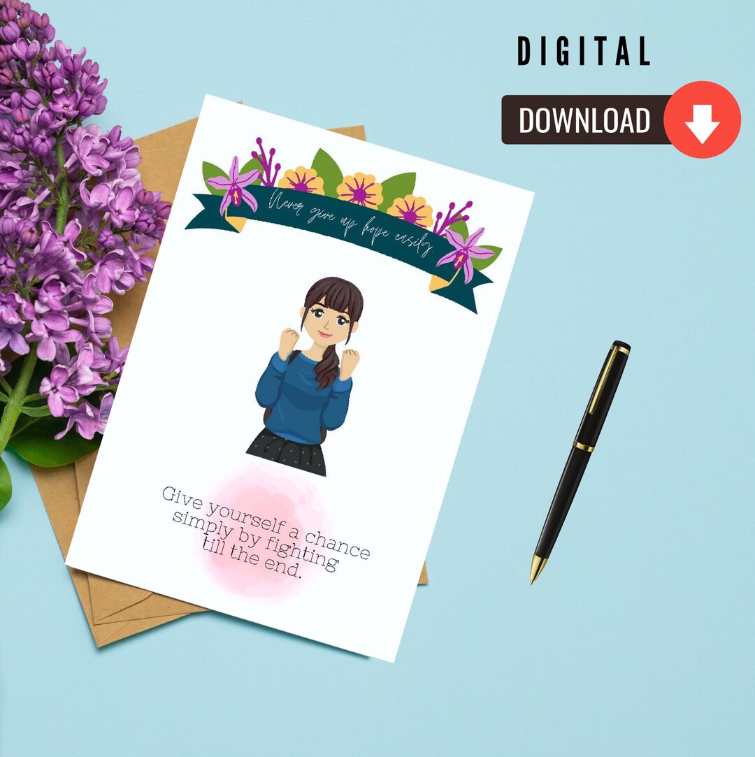 Printable Fighting Cancer Card, Card for Cancer Patients, Cancer ...