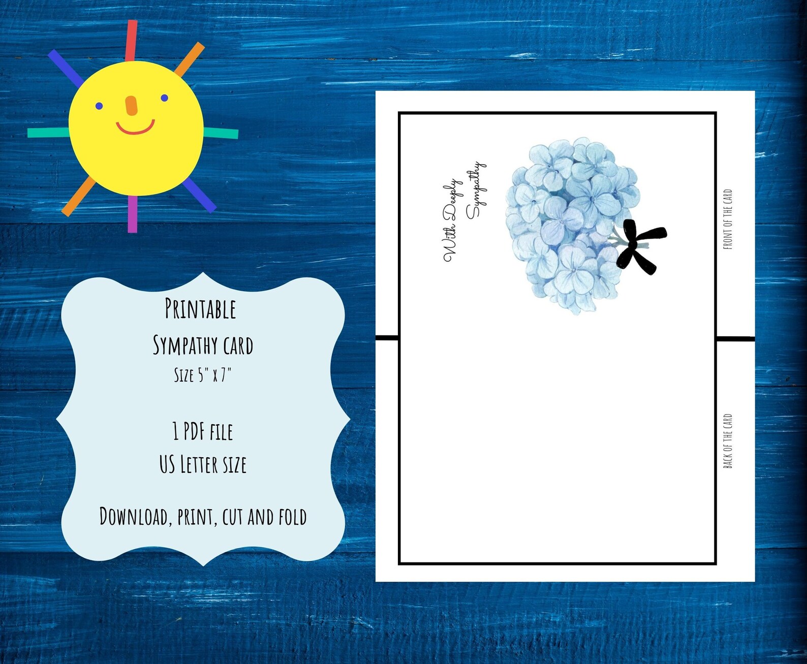 Printable Sympathy Card Sad Card Condolence Card Funeral - Etsy