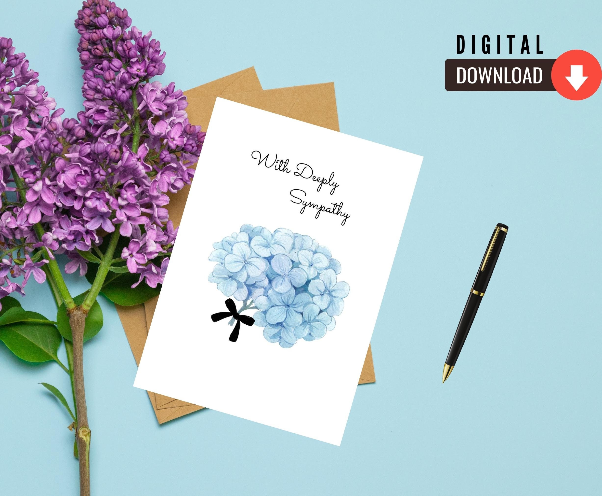 Printable Sympathy Card Sad Card Condolence Card Funeral | Etsy