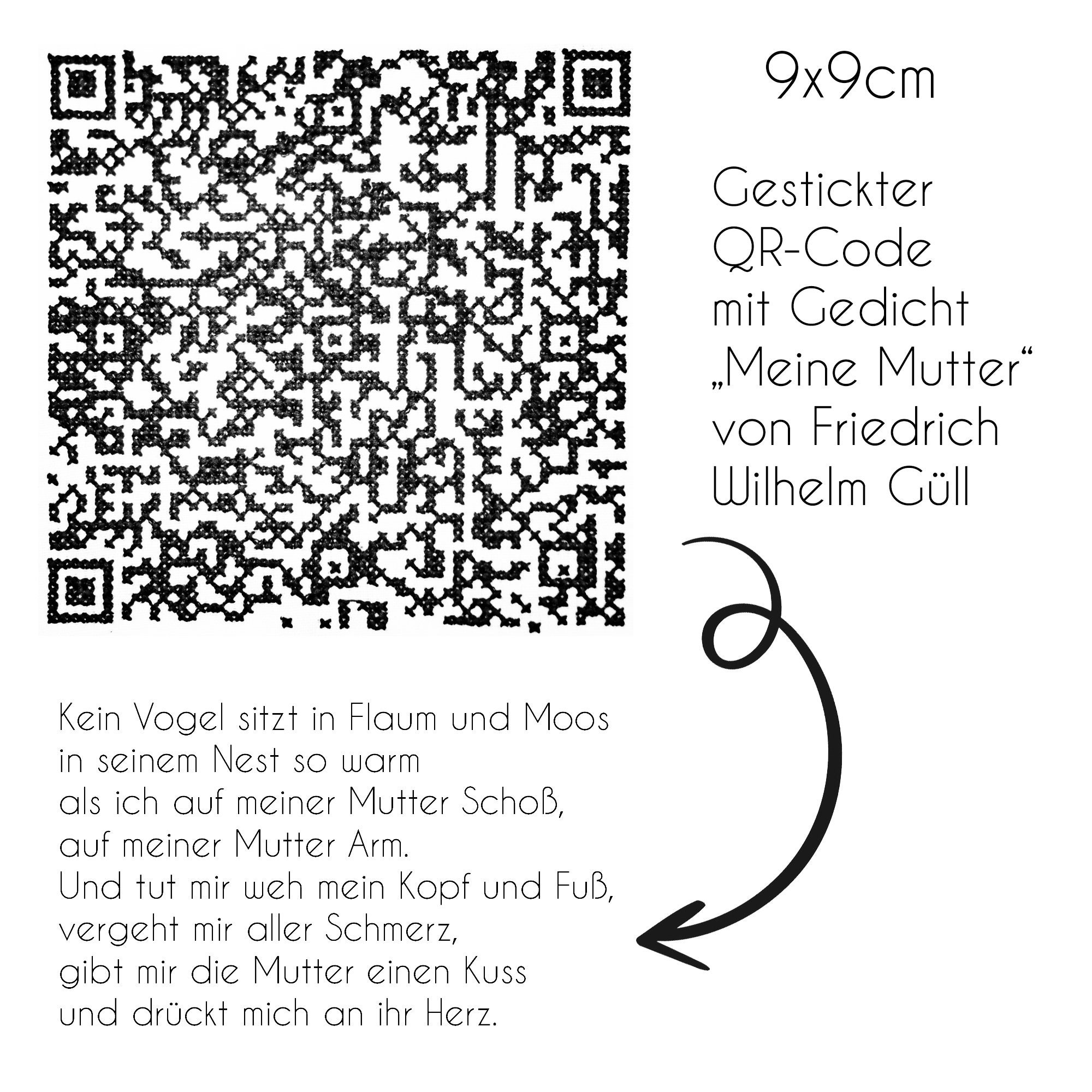 Embroidery File Mother's Day QR Codes Greeting Cards - Etsy