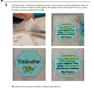 In-the-hoop Labels Embroidery File With DIY Baking Mixture Carrot Cake ...