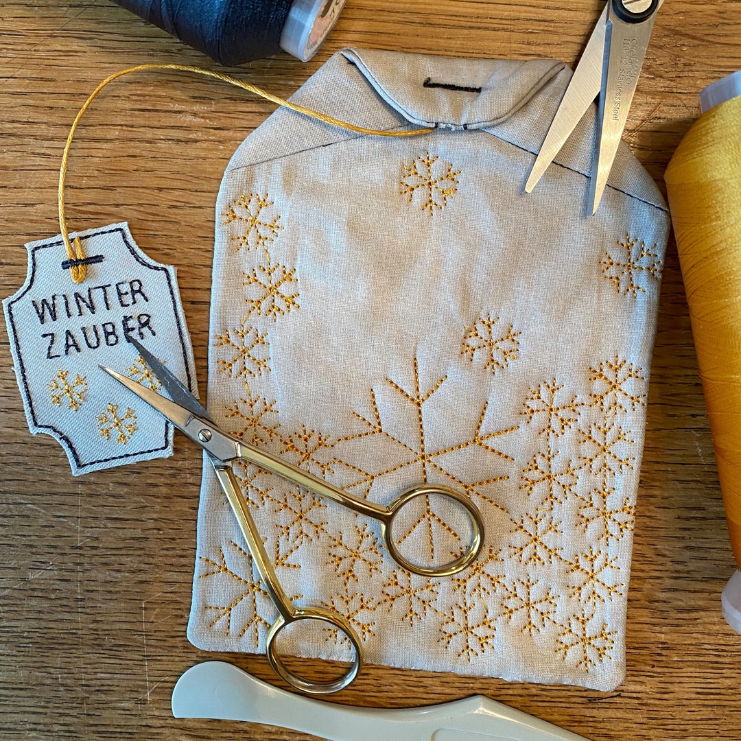 ITH Winter Mugrug Tea Bag Embroidery Design - Etsy