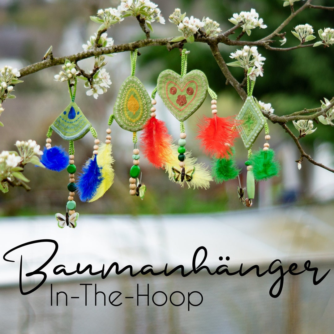 In-the-hoop Easter Decorations for Hanging - Etsy