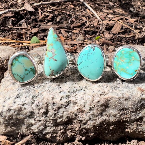 Green Turquoise Ring - Etsy