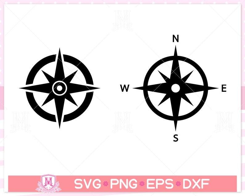 Compass Svg File, Nautical Compass Svg, Compass Rose Svg, Compass Star Svg, Instant Digital ...