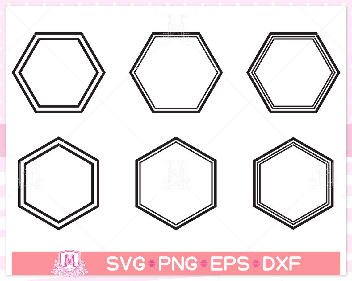 Hexagon Frame Svg File, Hexagon Svg, Sketch Hexagon, Name Frame ...