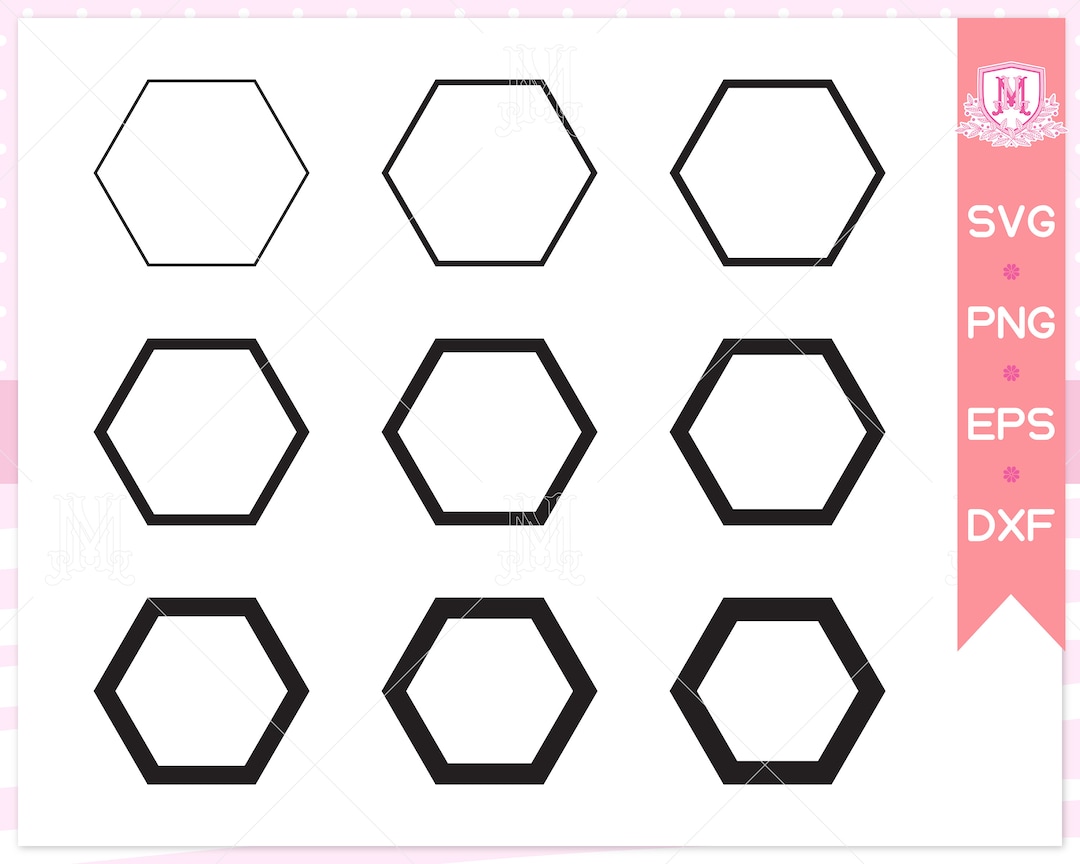 Hexagon Frame Svg File, Hexagon Svg, Sketch Hexagon, Name Frame ...
