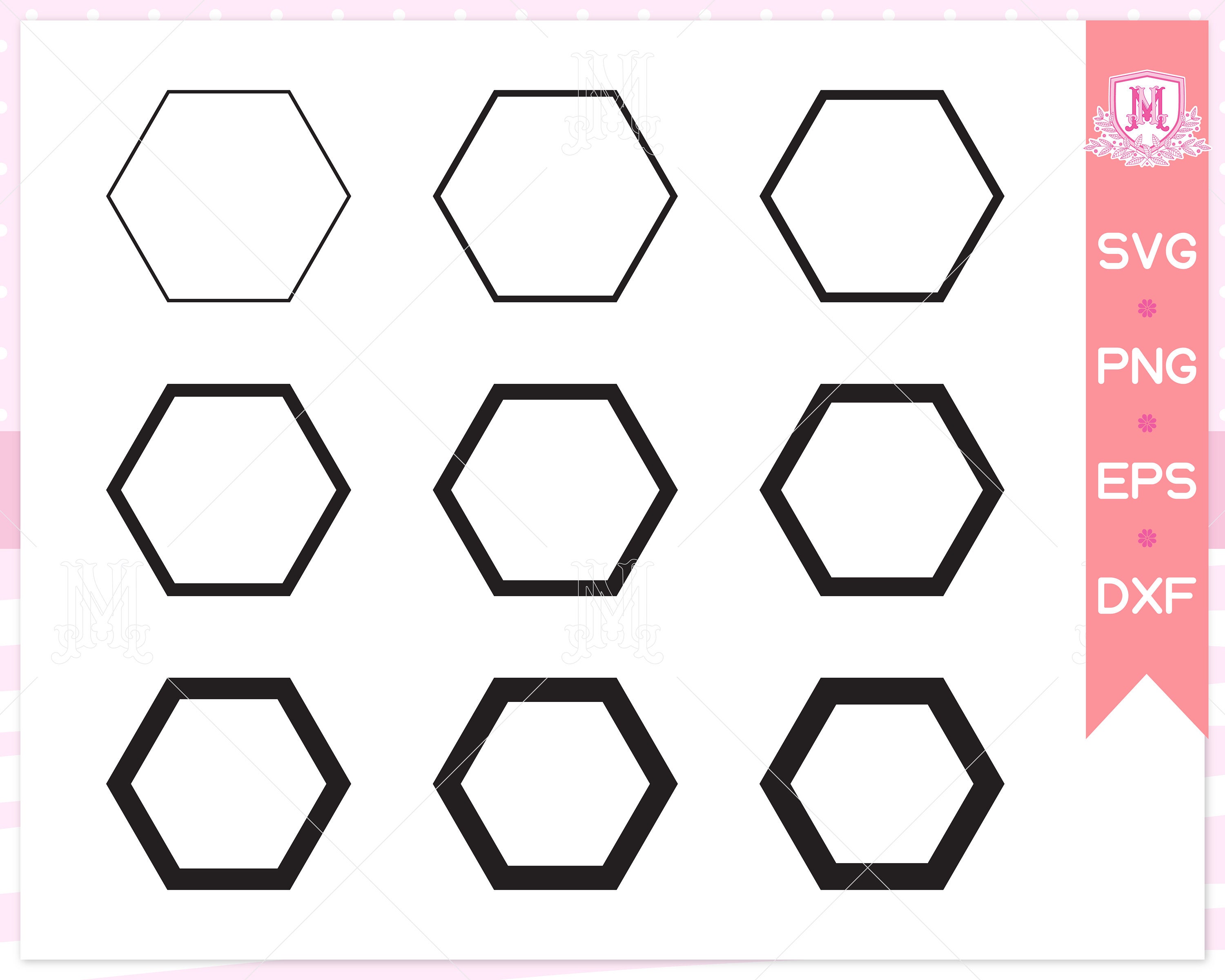 Hexagon Rahmen svg Datei, Hexagon svg, Skizze Hexagon, Namensrahmen ...