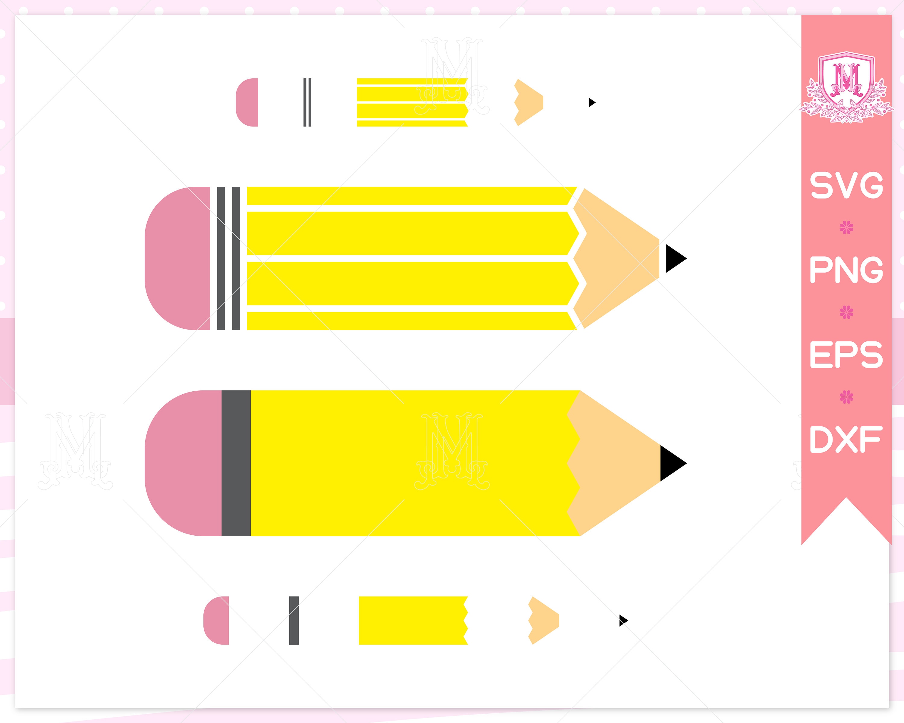 Pencil Svg File, Pencils Svg, Teacher Svg, School Svg, Stationary ...