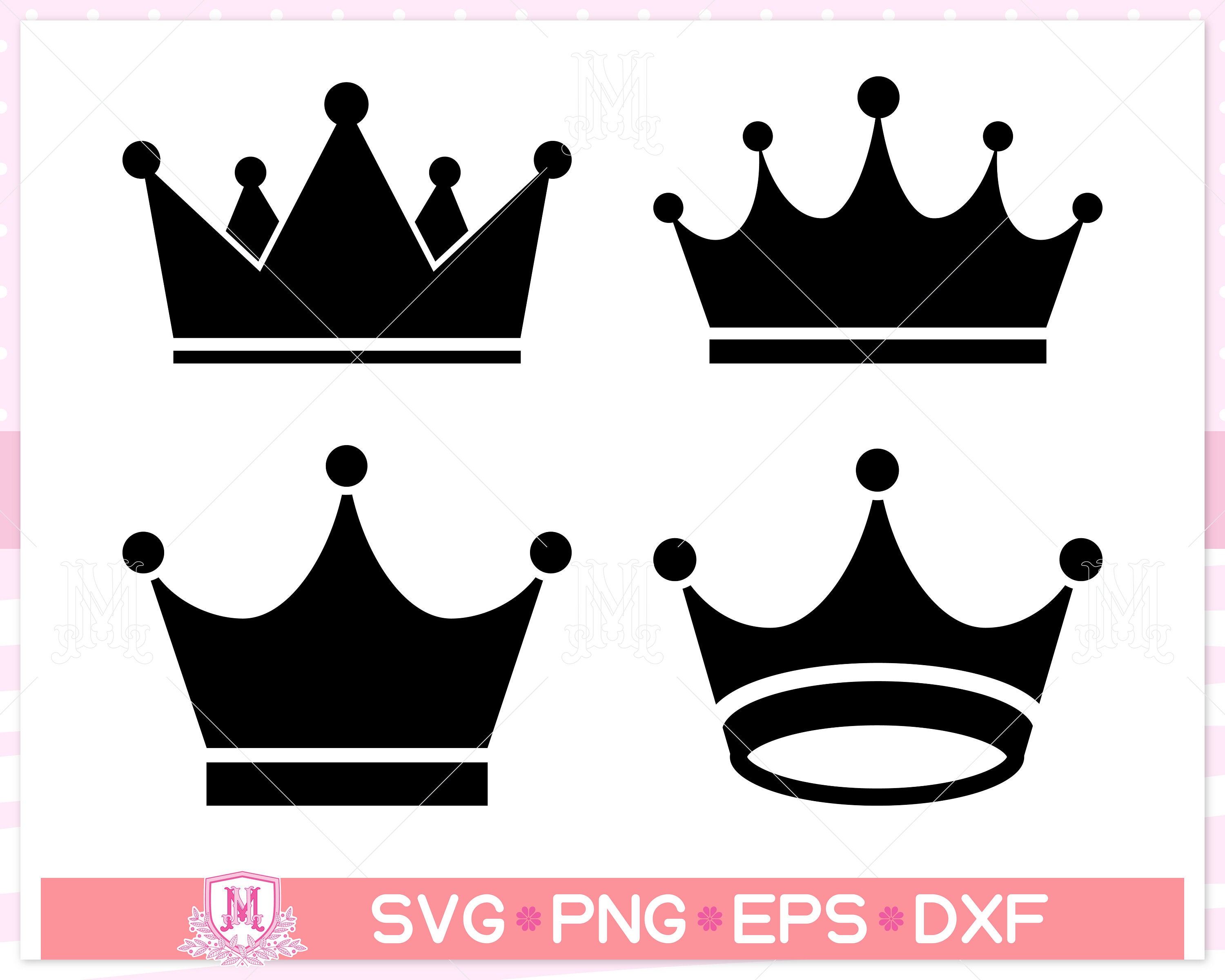 Crown Svg File Princess Svg Prince Svg Queen King Crown Instant Digital Download Svgpng