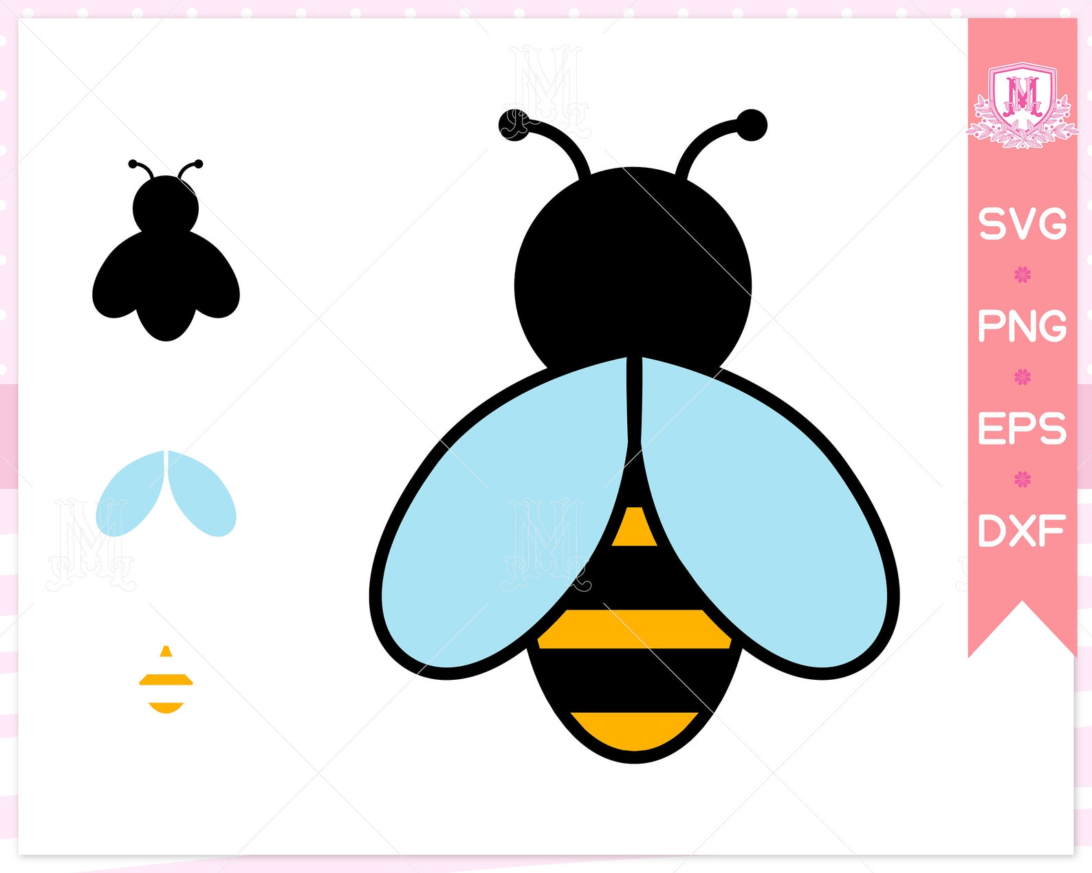 Archivo svg de abeja abeja de miel svg abejorro svg svg | Etsy