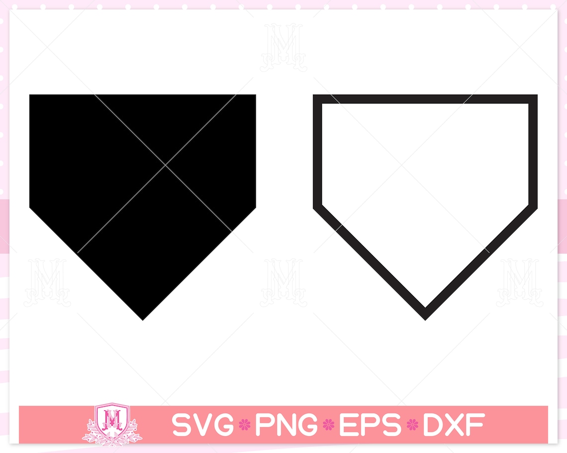 Home Plate Svg File, Baseball Home Plate Svg, Baseball Svg, Softball ...