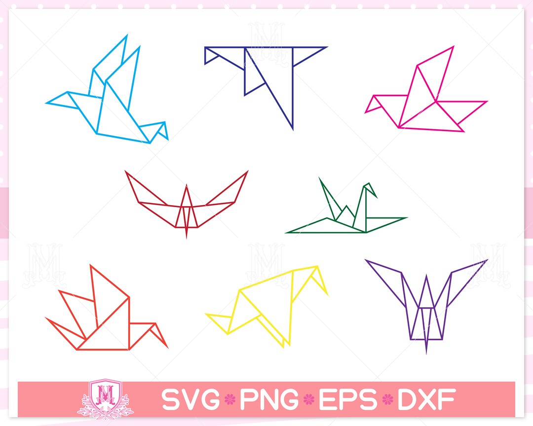 Origami paper bird svg file, bird svg, origami svg, animal svg, fly ...