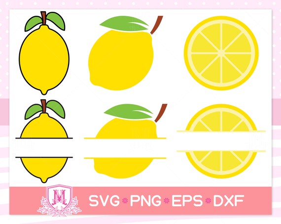 Limón svg archivo limón svg fruta svg nombre marco svg - Etsy México