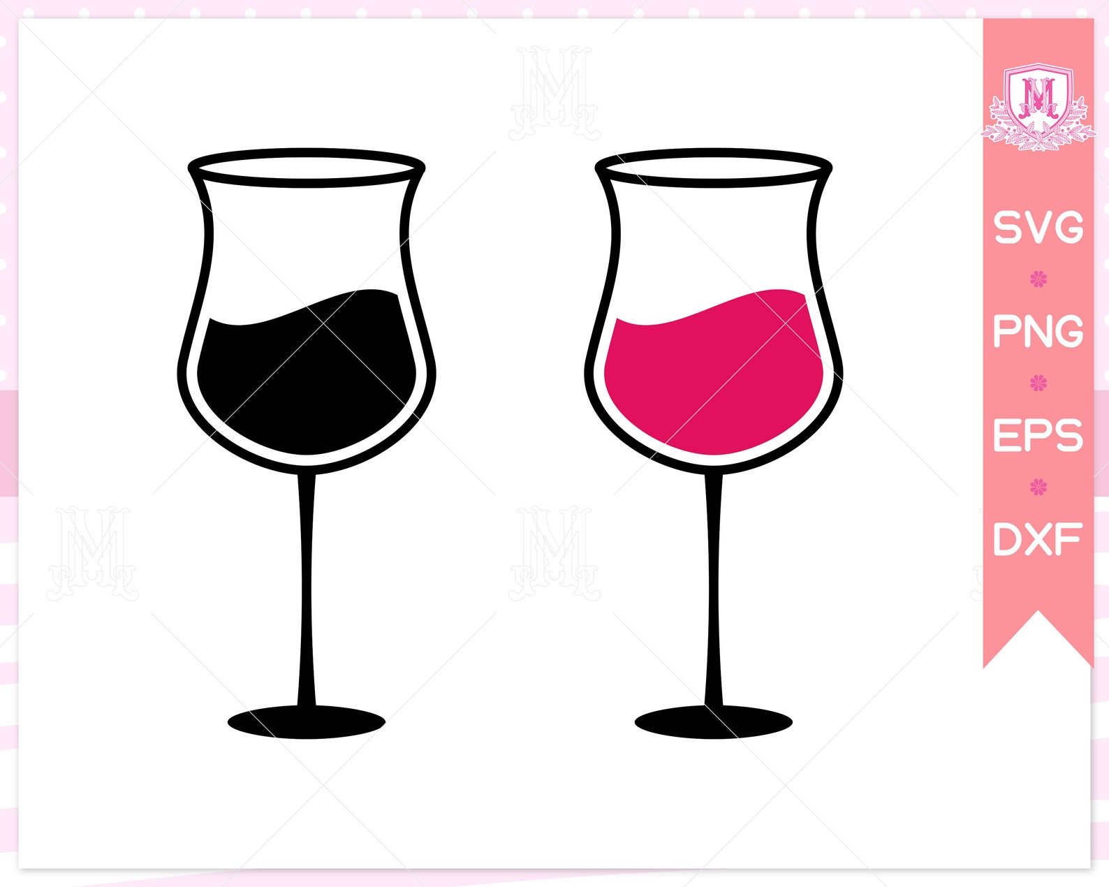Wine Glass Svg File Wine Svg Glass Svg Party Svg Wineglass Etsy España