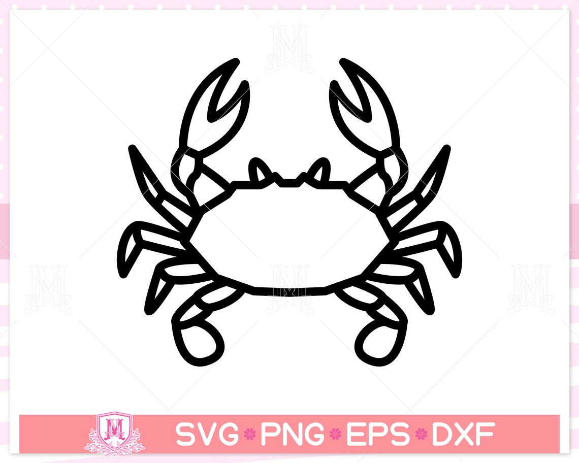 Crab svg file animal svg summer svg beach food Instant | Etsy