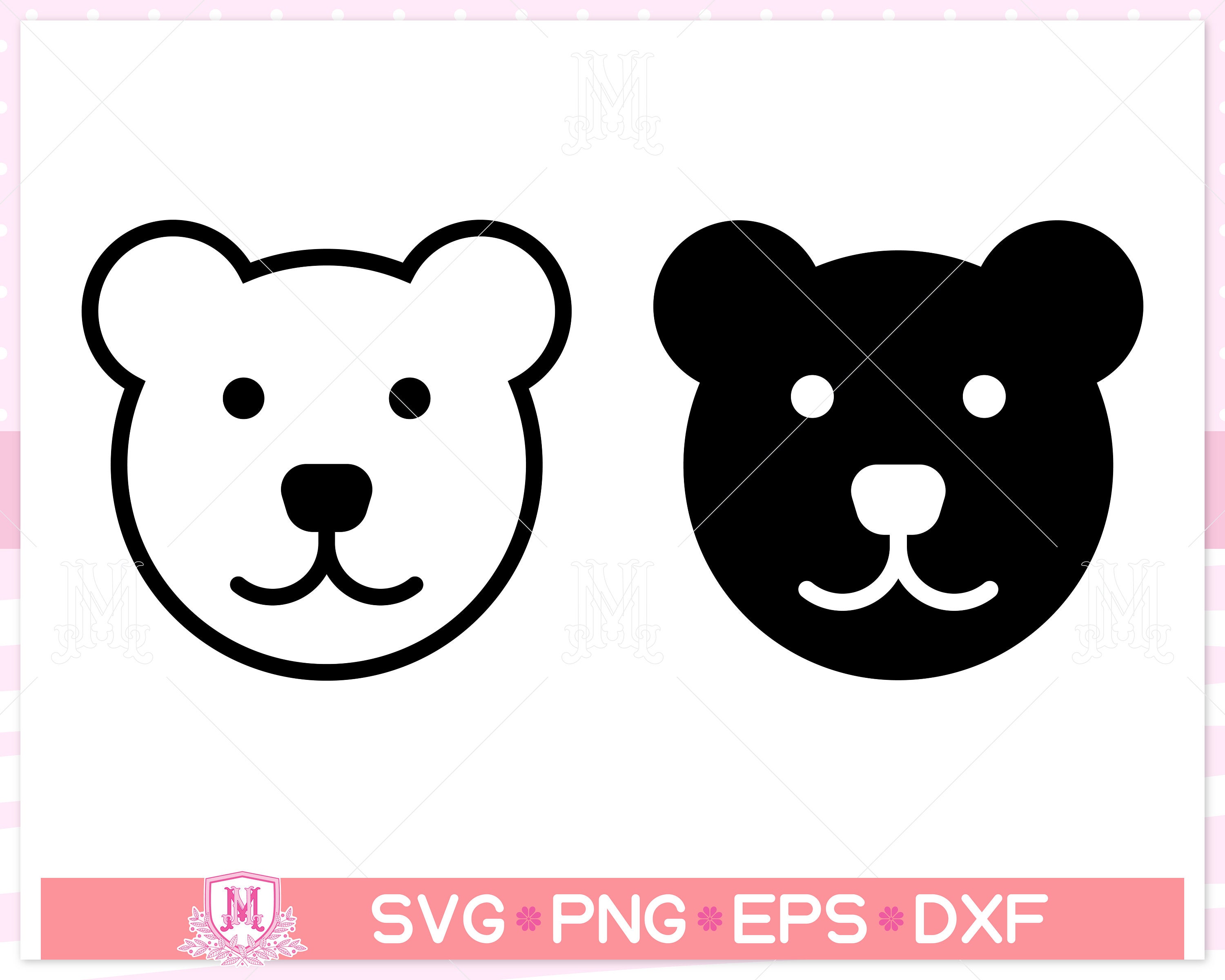Bear Svg File Teddy Bear Svg Animal Svg Cute Bear Cartoon - Etsy