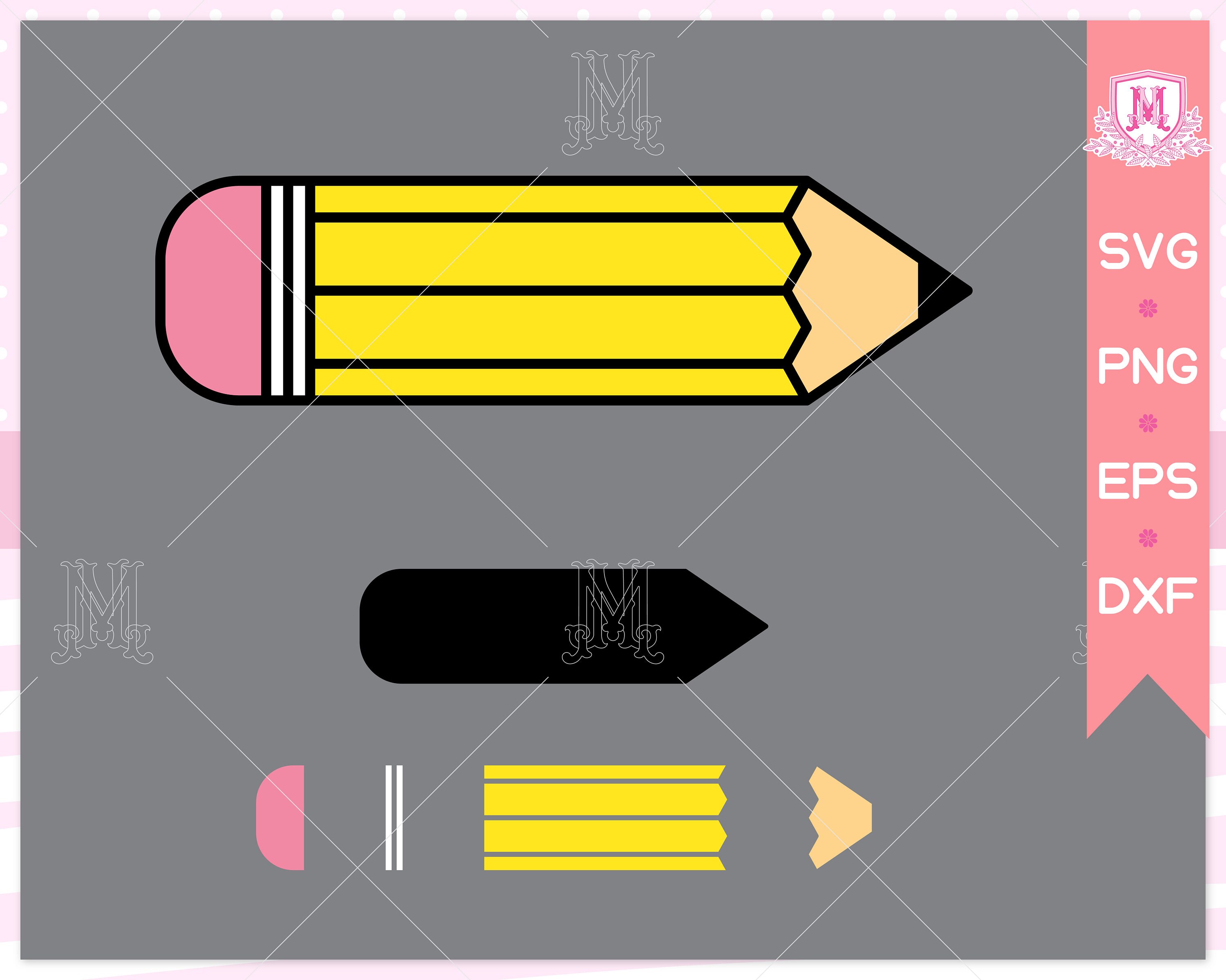 Pencil Svg File, Pencils Svg, Teacher Svg, School Svg, Stationary ...