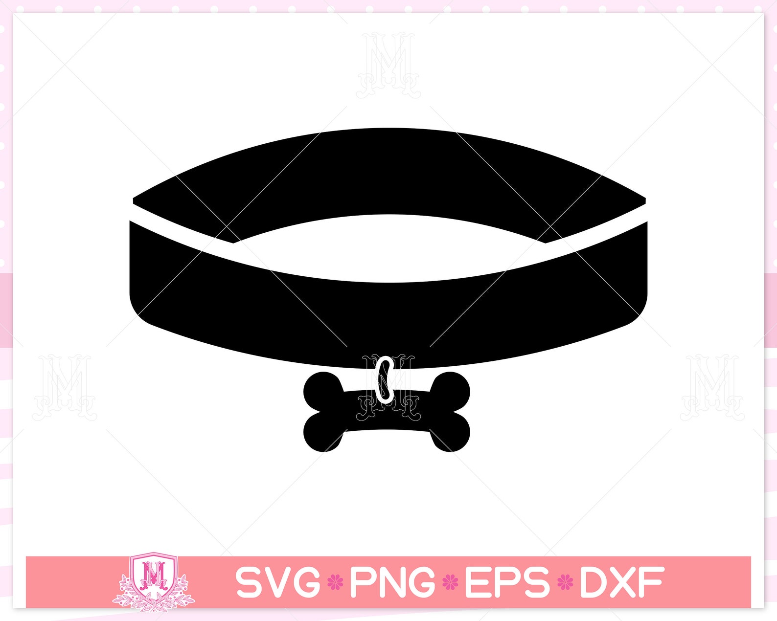 Dog Collar Svg File, Dog Chain Svg, Pet Collar Svg, Animal Svg, Tag ...